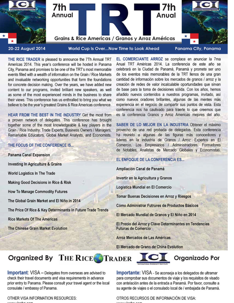 TRT America Conference 2014, Panama - The Rice Trader