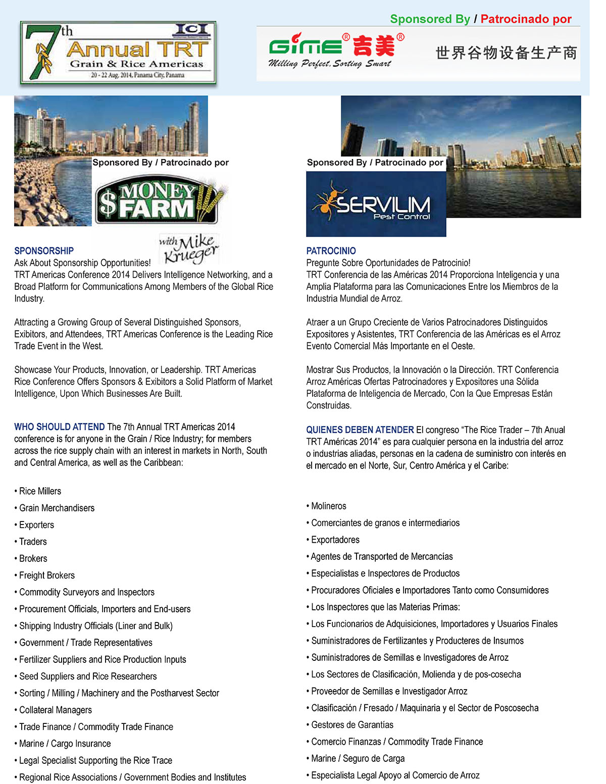 TRT America Conference 2014, Panama - The Rice Trader